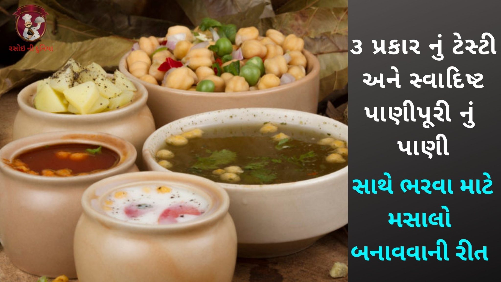 ૩ પ્રકાર નું ટેસ્ટી અને સ્વાદિષ્ટ પાણીપૂરી નું પાણી બનાવવાની રીત - Pani ...